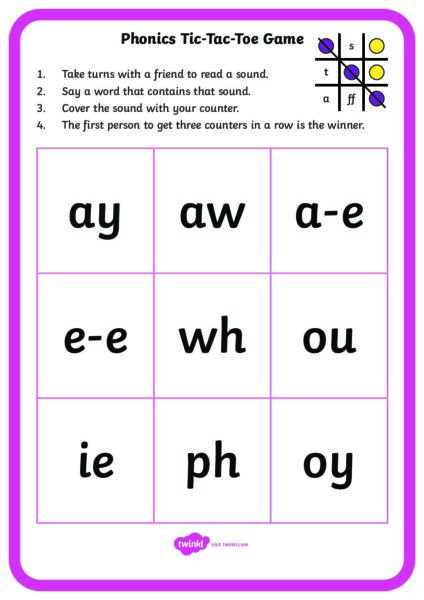 Phonics tic-tac-toe-game - Cuddington and Dinton School