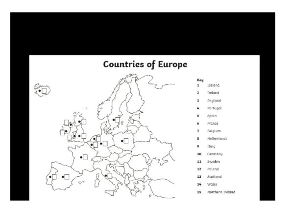 Thursday - Geography - Locating Countries of Europe Worksheet ...
