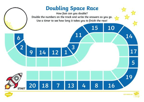 Thursday - Maths - Doubling Space Race - Cuddington and Dinton School